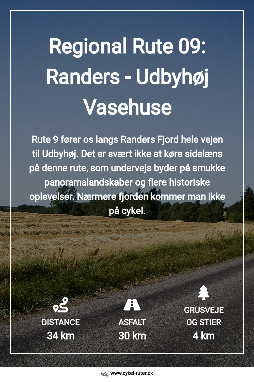 Regional cykelrute 9: Randers - Udbyhøj Vasehuse